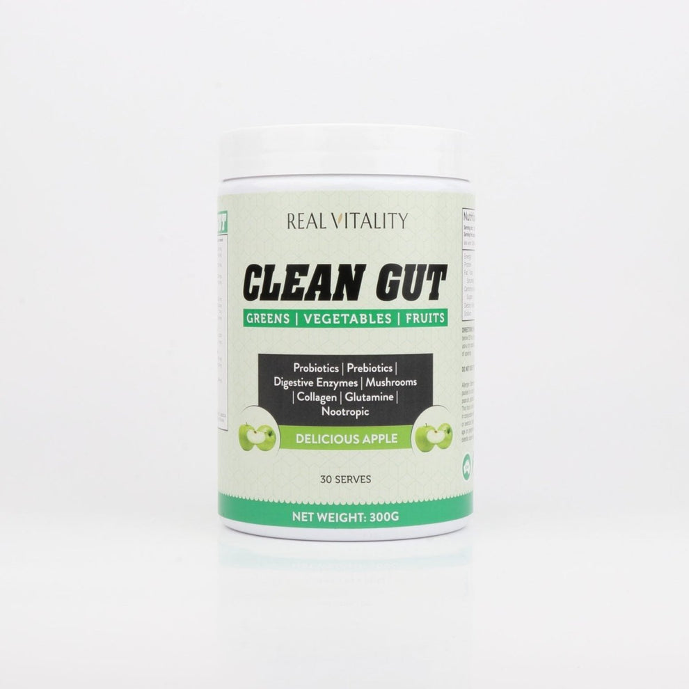 Clean Gut by Real Vitality – Premium Greens Powder for Gut Health ...